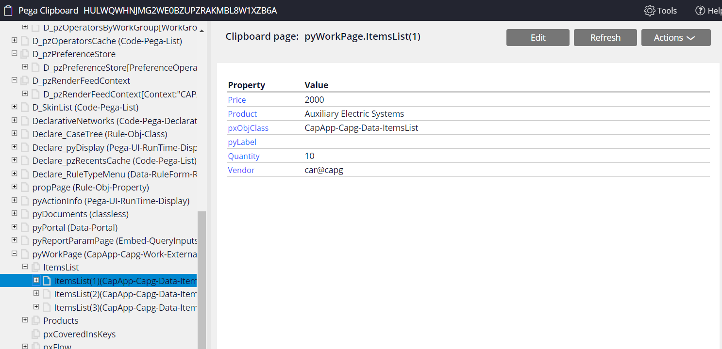 Display Pagelist In its data class | Support Center
